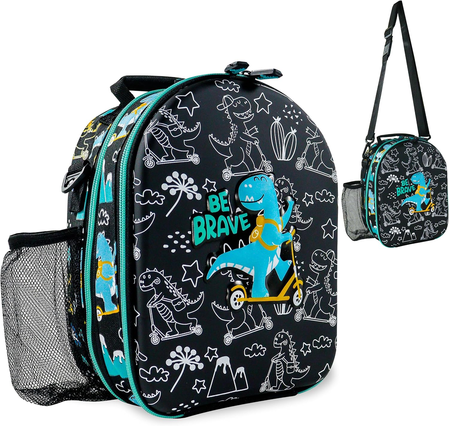 Amazon.com: Decorably Insulated Hard Top Lunch Bag For Kids - Embossed ...