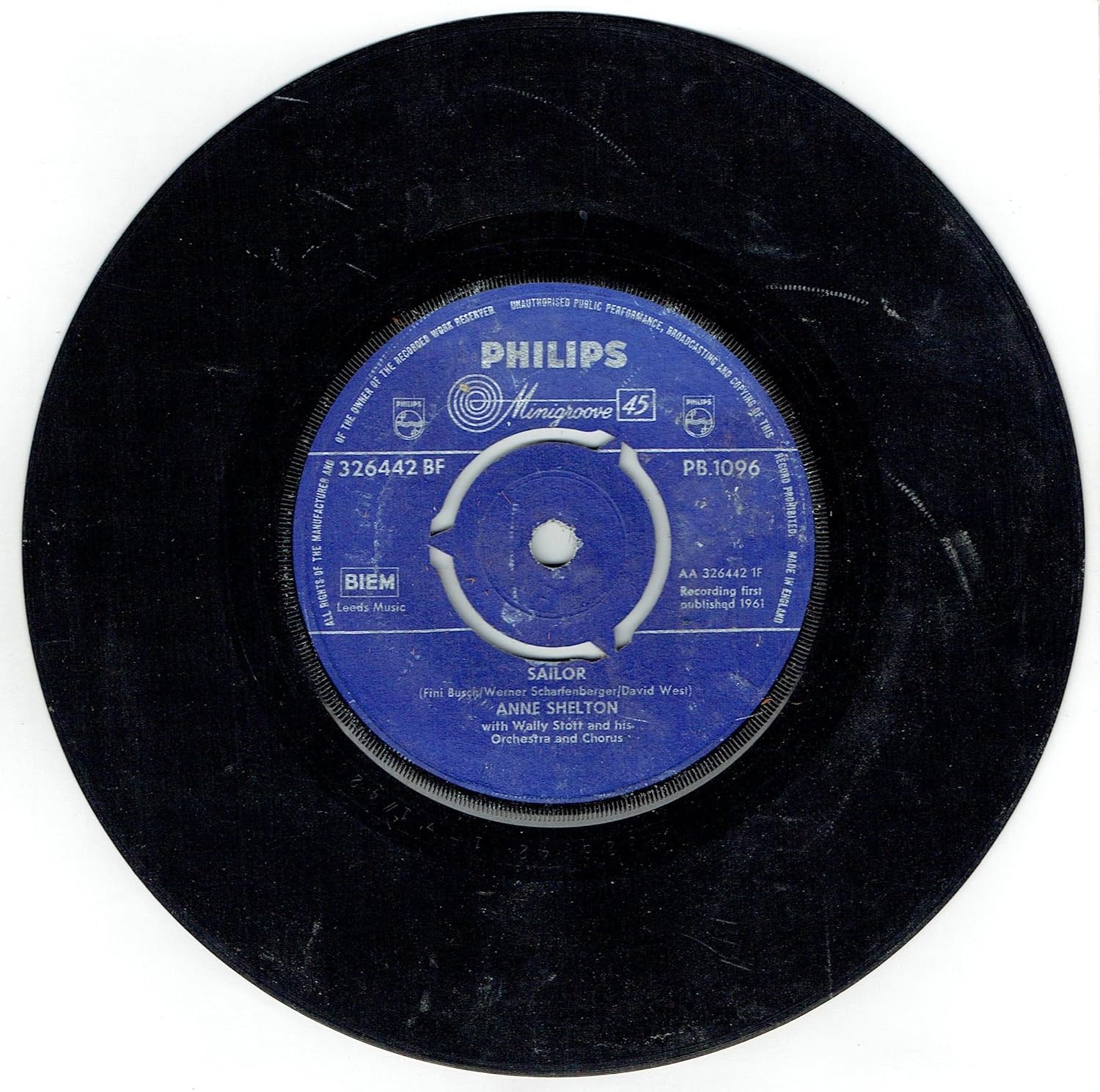 Sailor / Souvenir Of Ireland [7" Vinyl] by Anne Shelton, Wally Stott ...