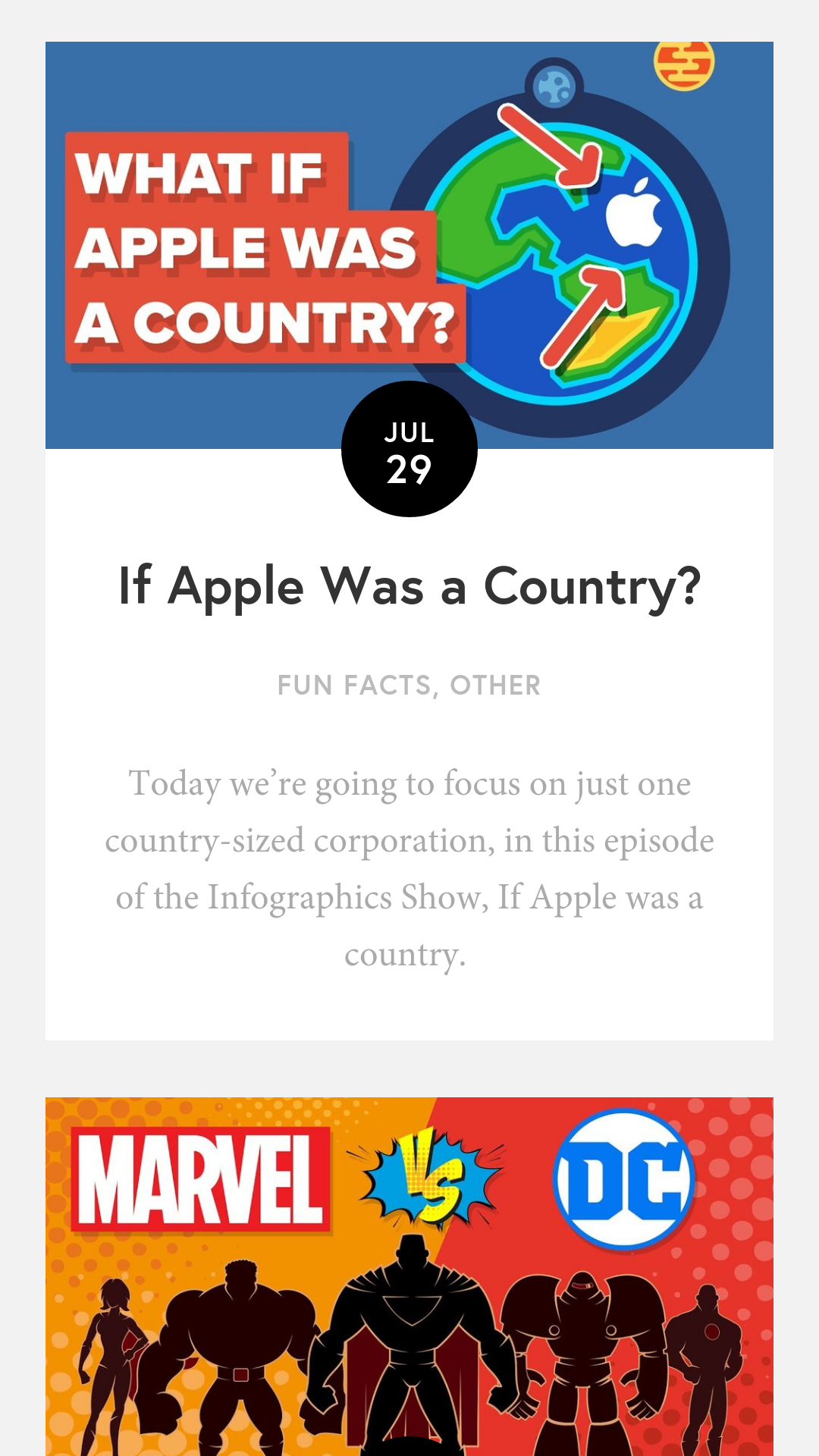 Aplicación The Infographics Show : amazing videos & articles that blow ...