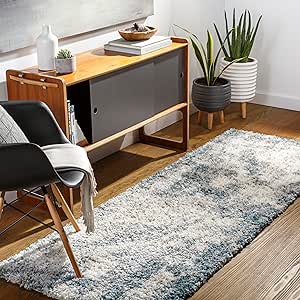 Amazon.com: BROOKS DECOR Area Rugs, 3x7 Shag Blue Area Rug Carpet for ...