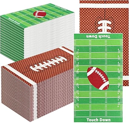 Amazon.com: FALIZIFU 50 Pcs Football Paper Napkins Football Dinner ...