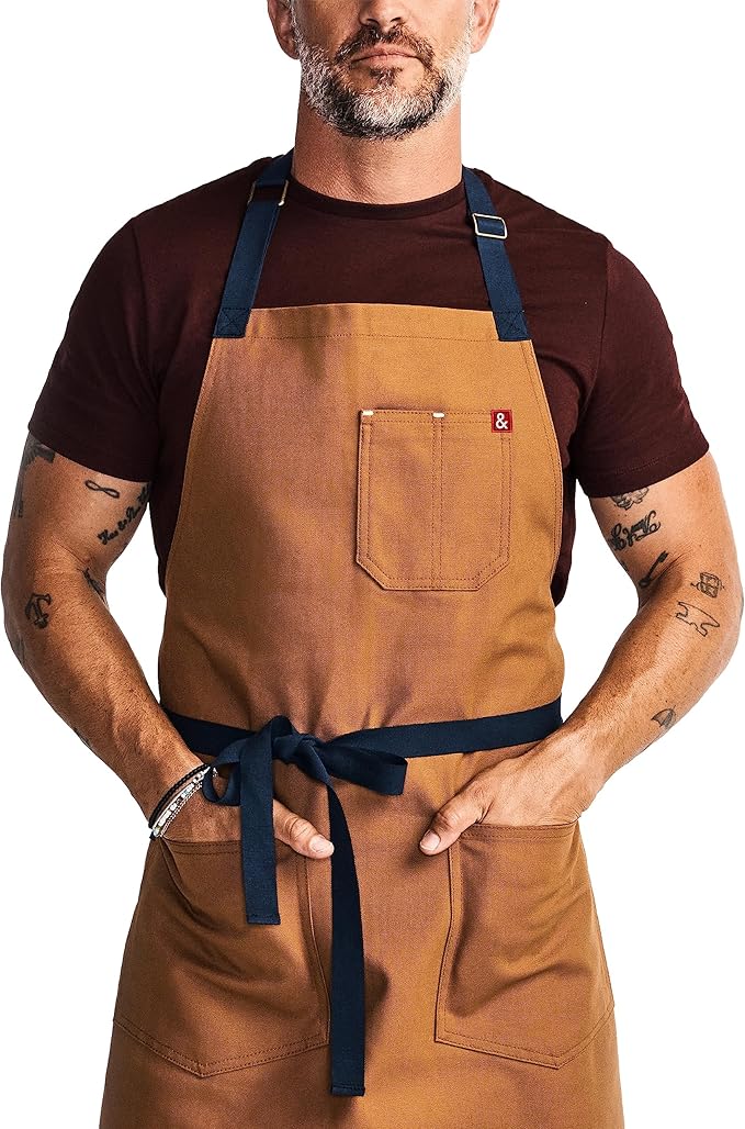 Amazon.com: hedley & bennett Essential Apron - Professional Chef Apron ...