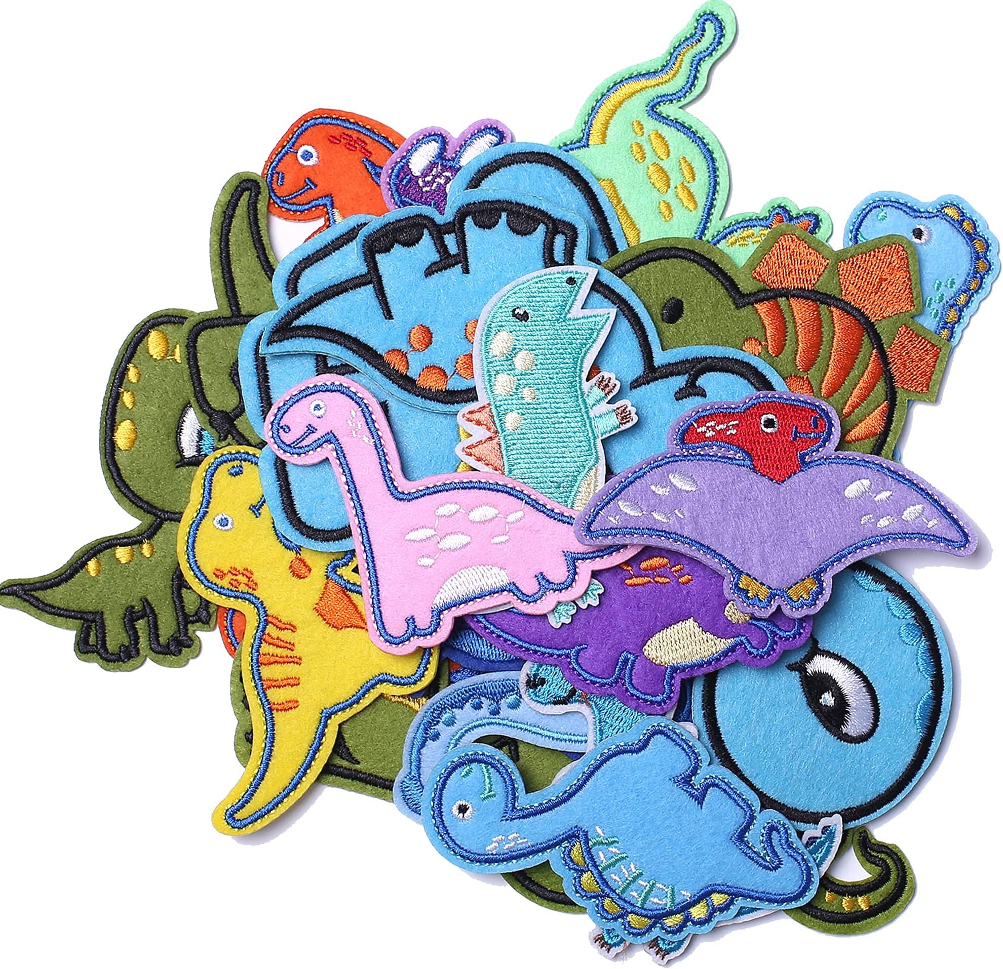Amazon.com: 3.5" Dinosaur Iron On Patch - Embroidered Dinosaur ...
