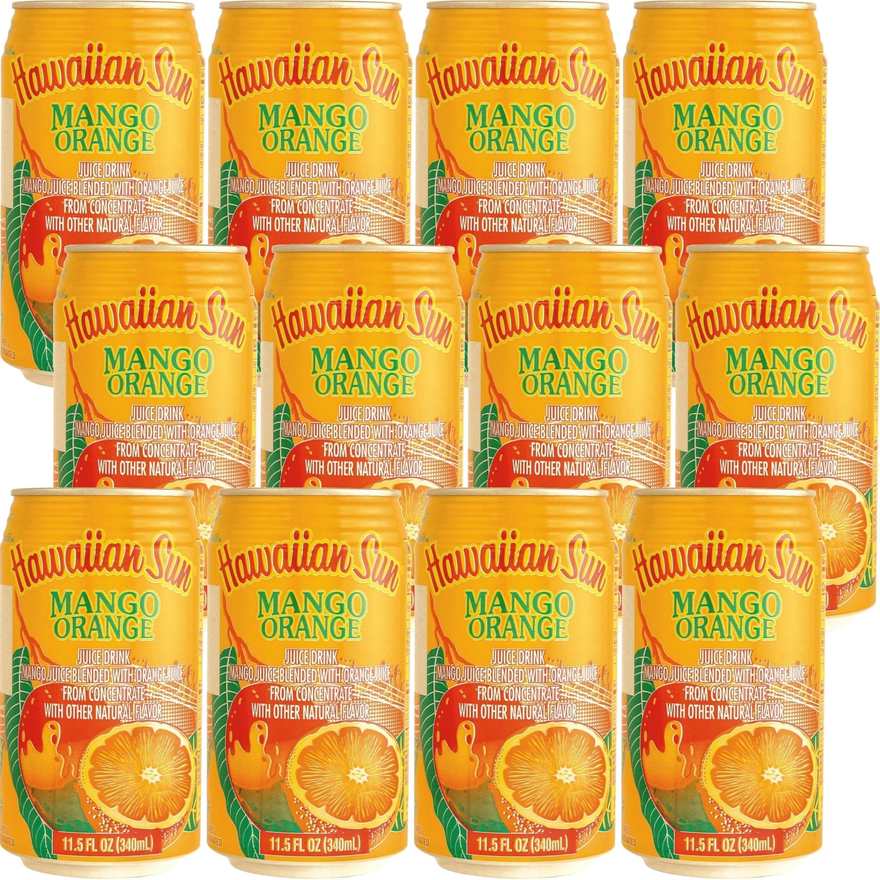 Amazon.com : Hawaiian Sun Drinks - Mango Orange (11.5floz x 12 cans ...