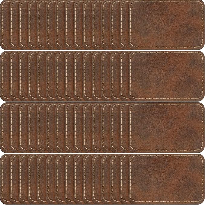 Amazon.com: Dunzy 60 Pcs Leather Hat Patches Blank Leatherette Hat ...