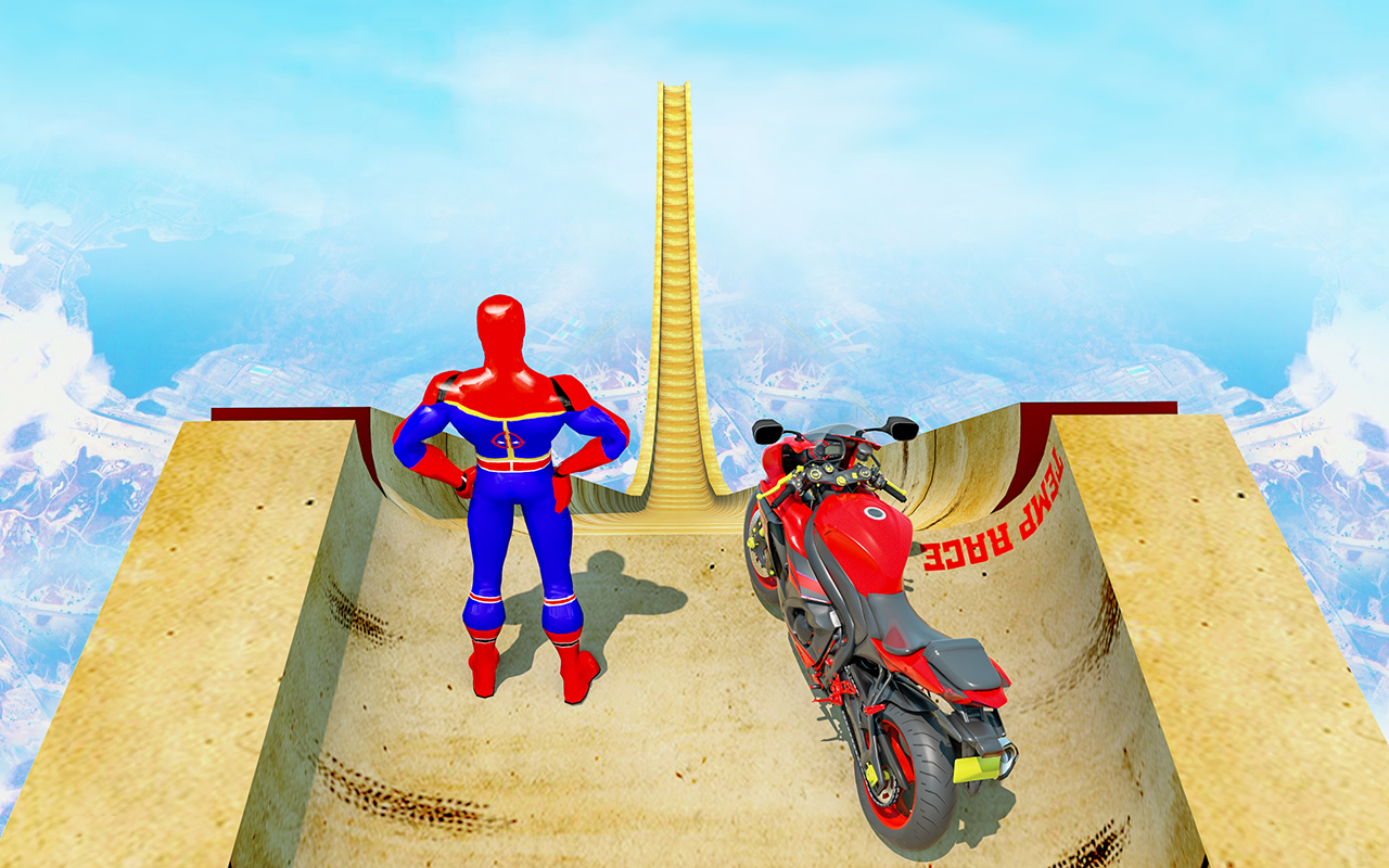 GT Bike Mega Ramp Games: Bike Stunt Games Superhero Bike Racing Games ...