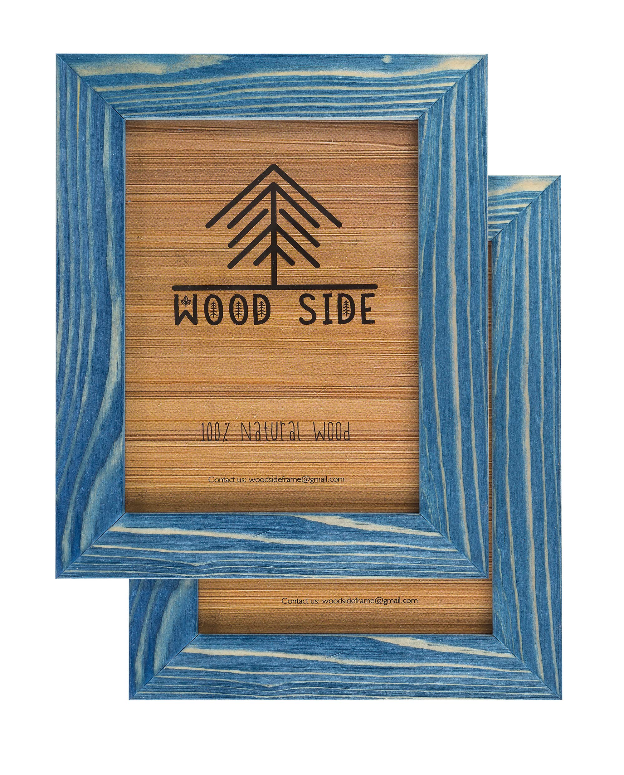 Amazon.com - Rustic Wooden Picture Frame 5x7 Inch - Set of 2-100% ...