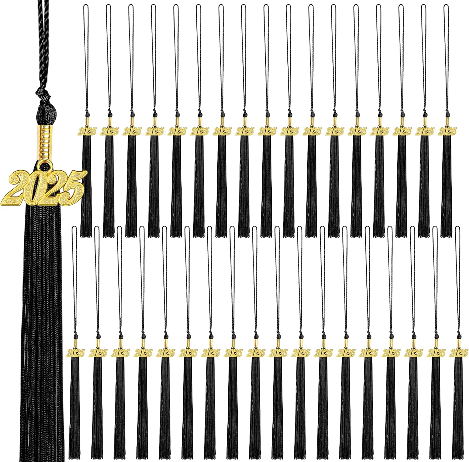 Amazon.com: 36 Pieces Black Graduation Cap Tassel Decorations 2025 ...