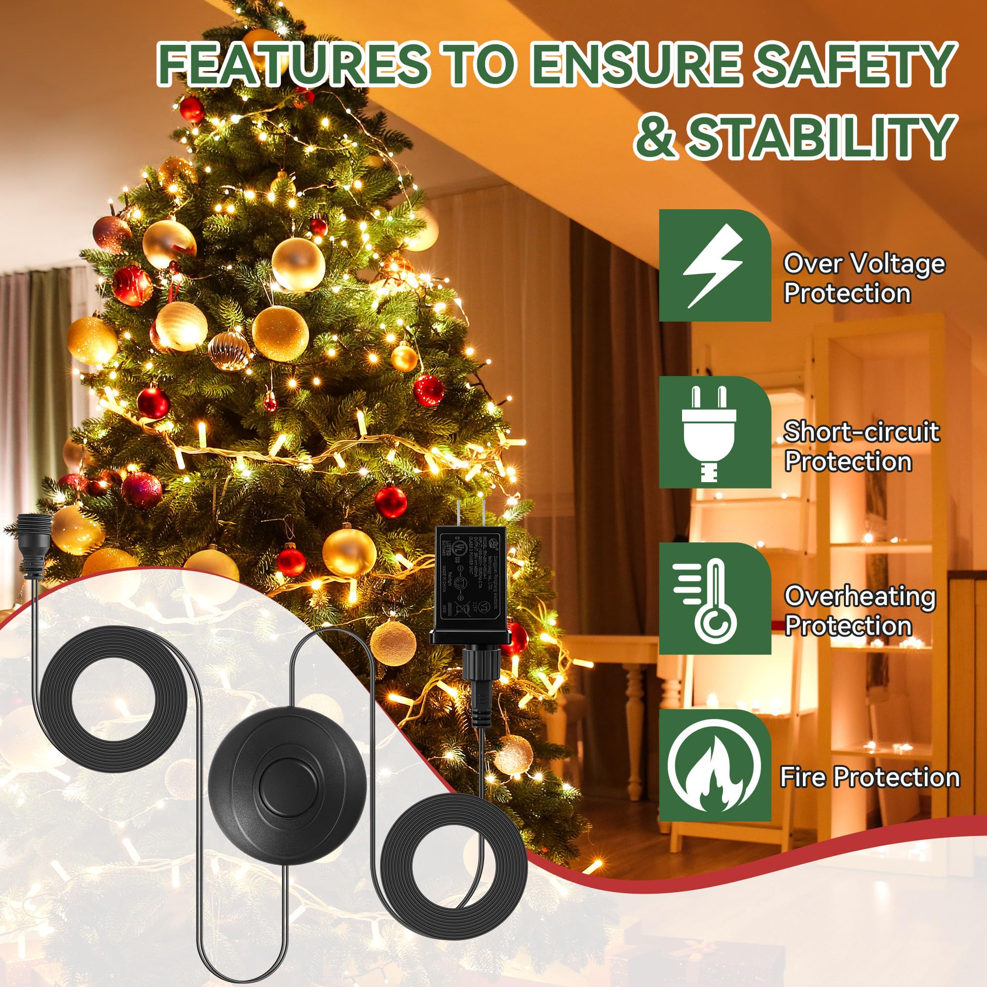 Snapklik.com : Feekoon 29v 6w Class 2 LED Christmas Tree Replacement ...