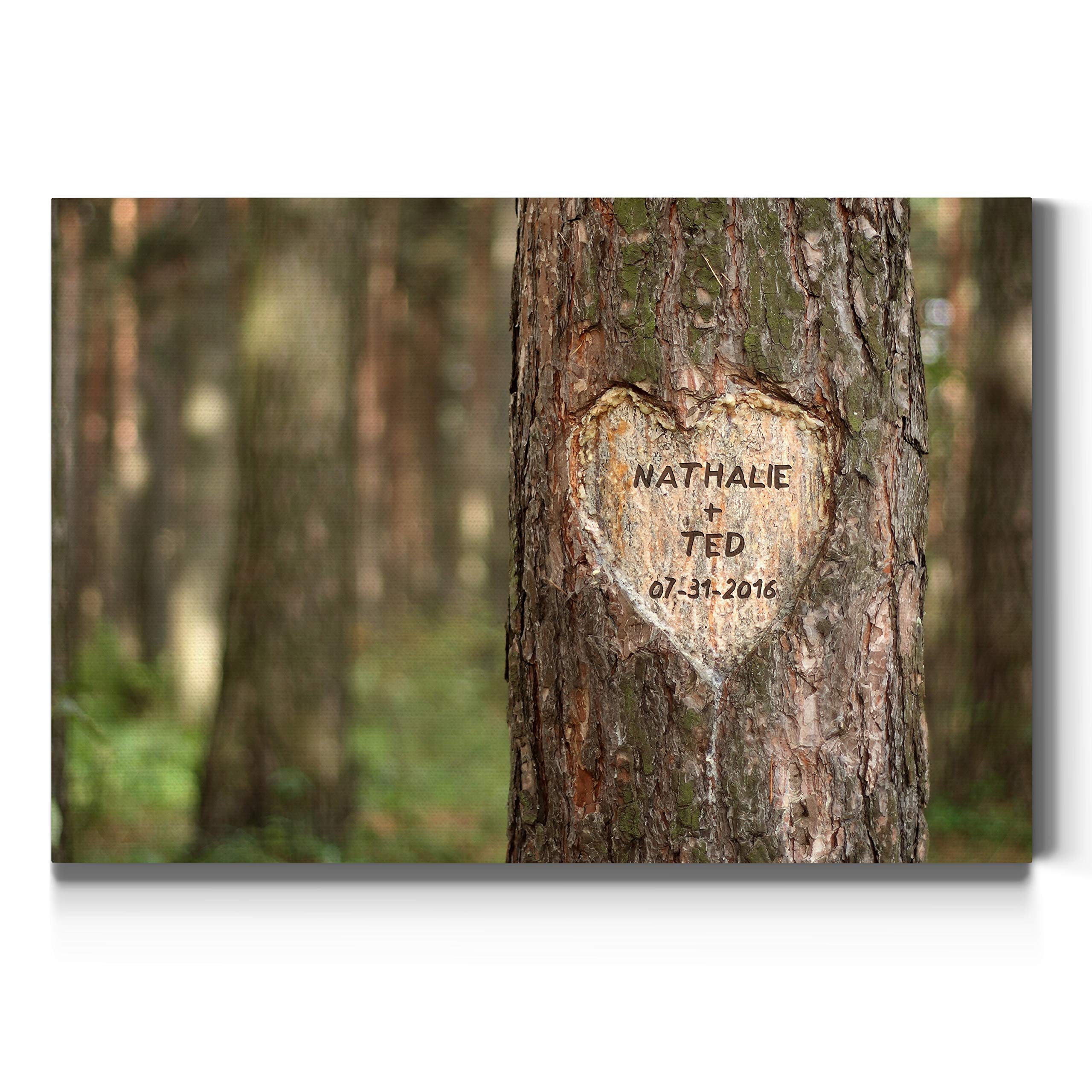 Heart Carved In Tree Wedding