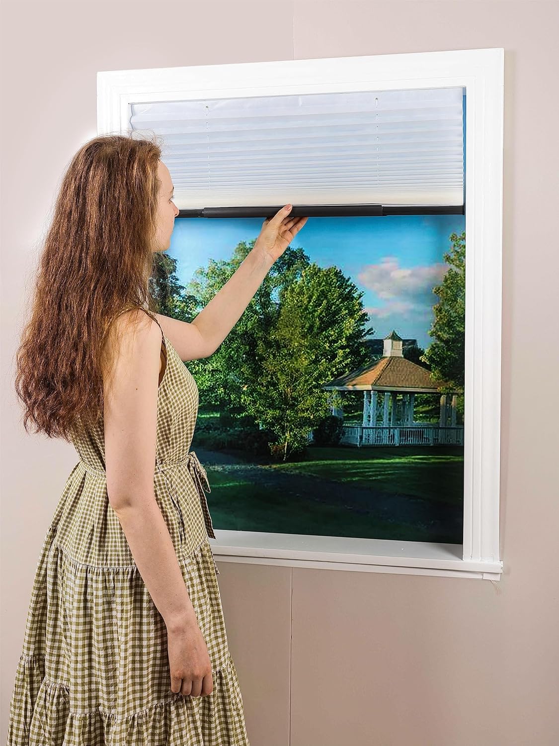 Amazon.com: ECFAC Easy Up & Down Cordless Pleated Window Shades, Light ...