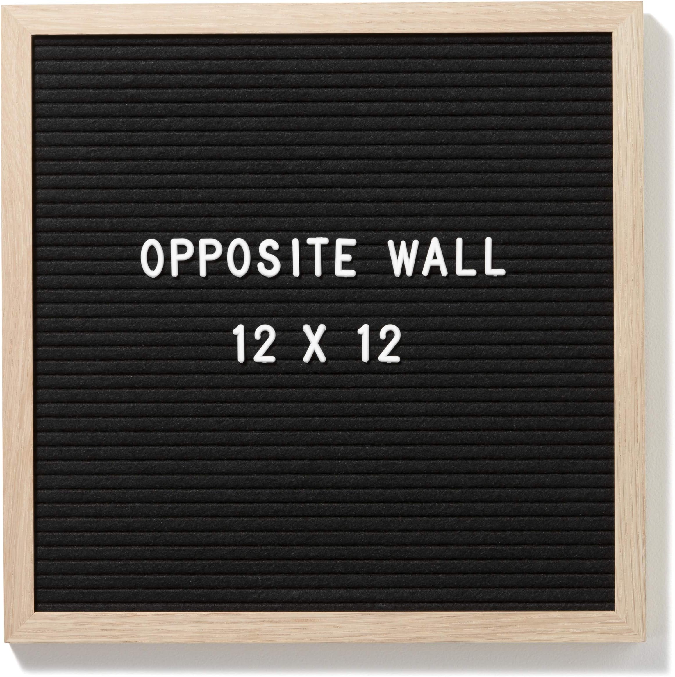 Opposite Wall Changeable Black Felt Letter Board Solid Oak Wood Frame ...