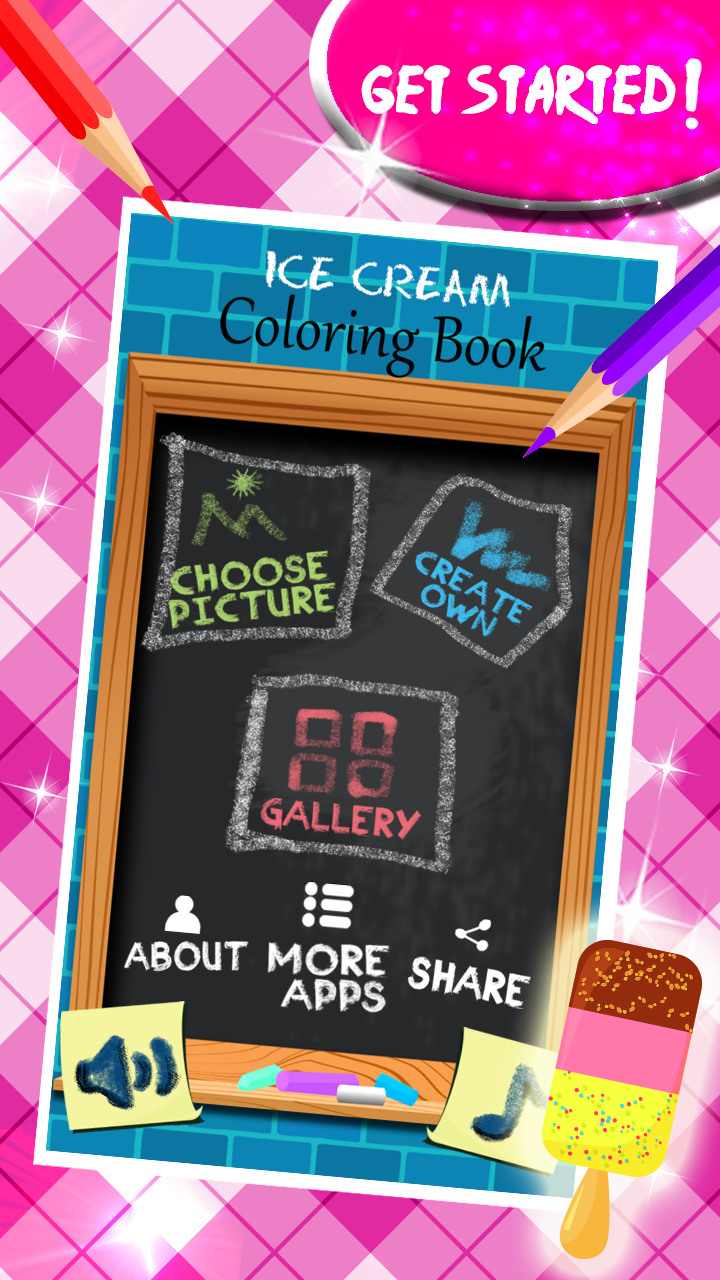Livre de coloriage crème glacée - Application sur Amazon Appstore