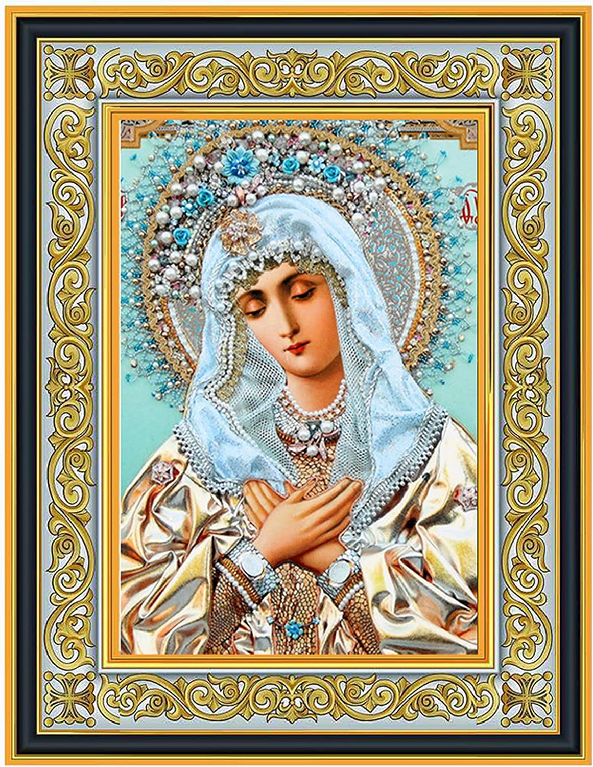 Amazon.com: Needzo - Virgin Mary Extreme Humility of Saint Mary Icon in ...