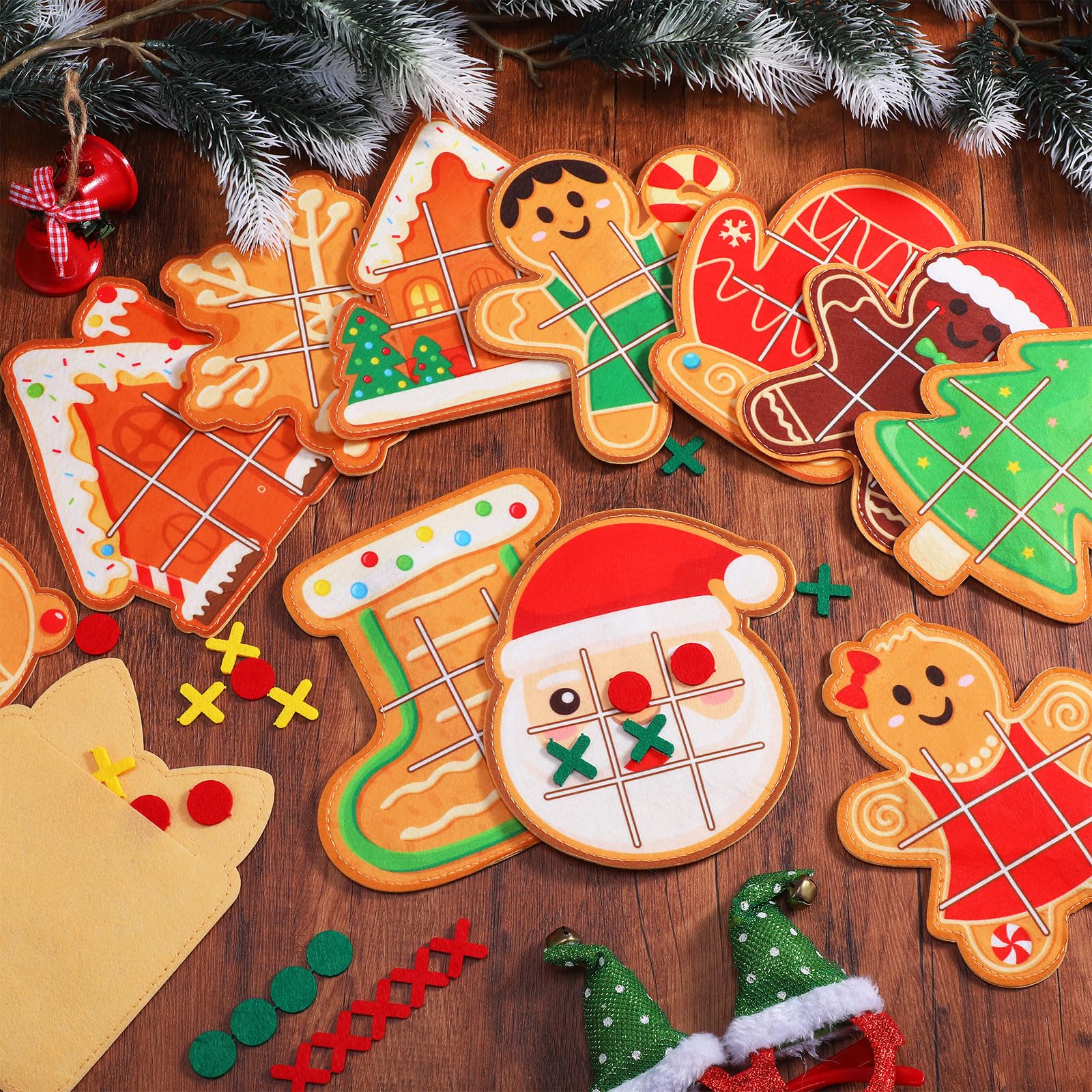 Snapklik.com : Capoda 24 Pack Gingerbread Man Tic Tac Toe Game Boards ...