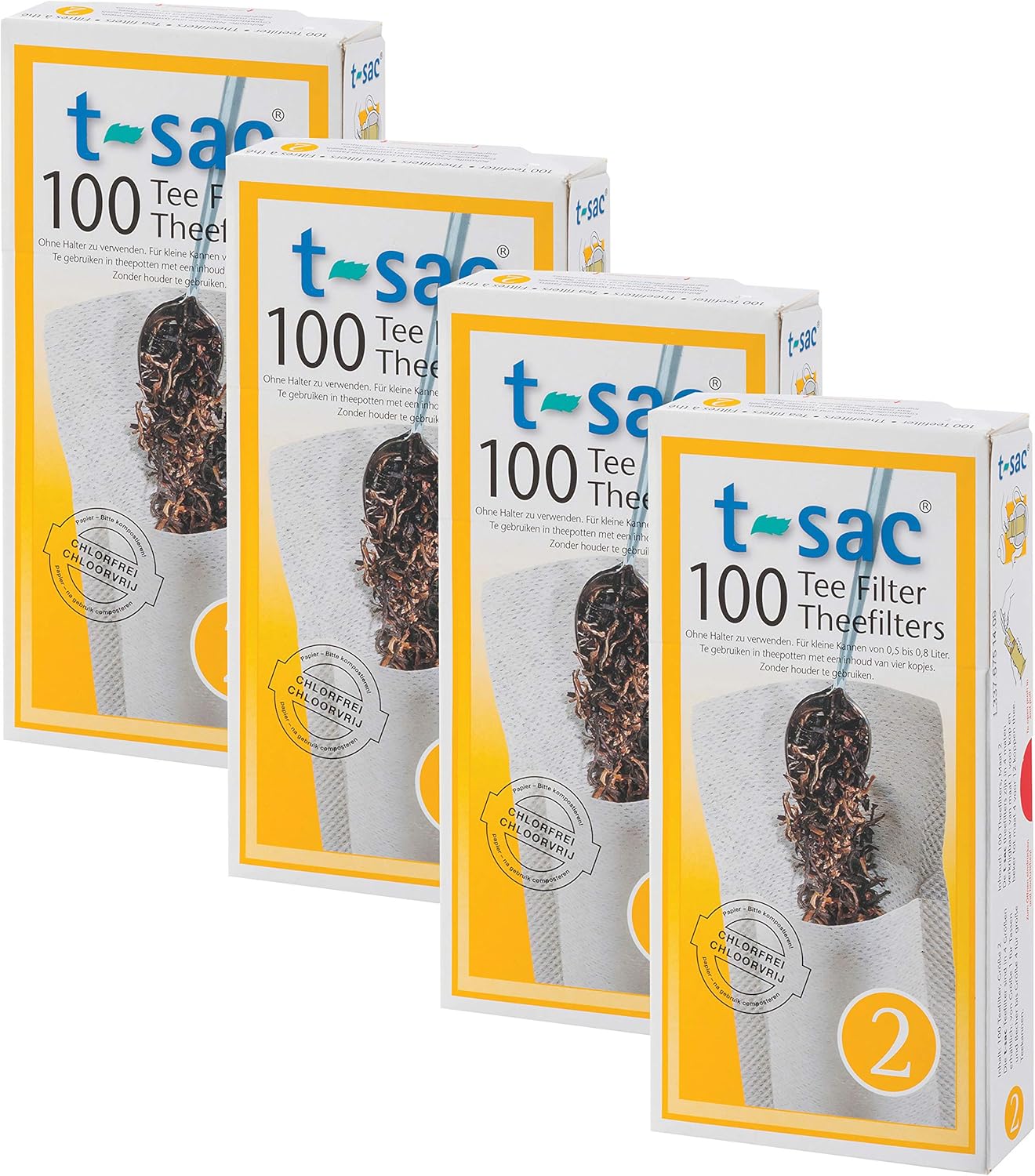 Amazon.com: T-Sac Tea Filter Bags, Disposable Tea Infuser, Number 2 ...
