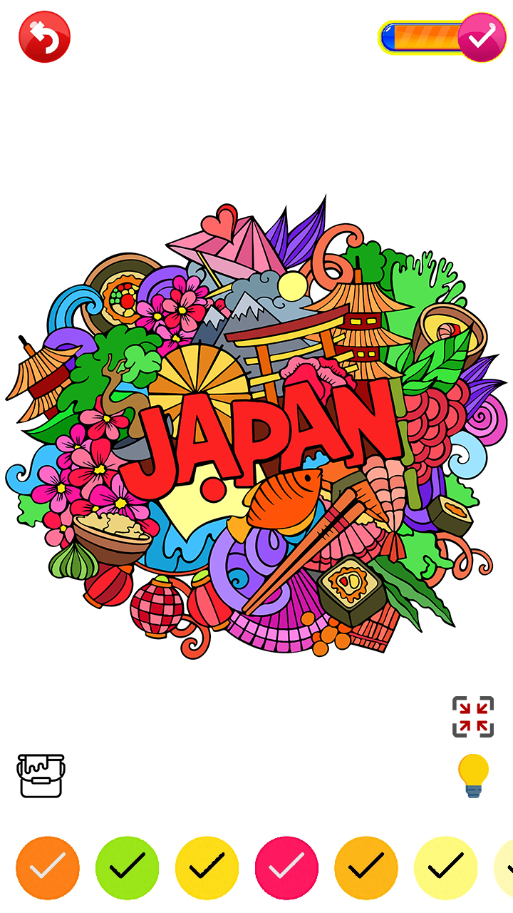 Japanese Coloring Book : Color by Number - Coloring Games for Adults ...