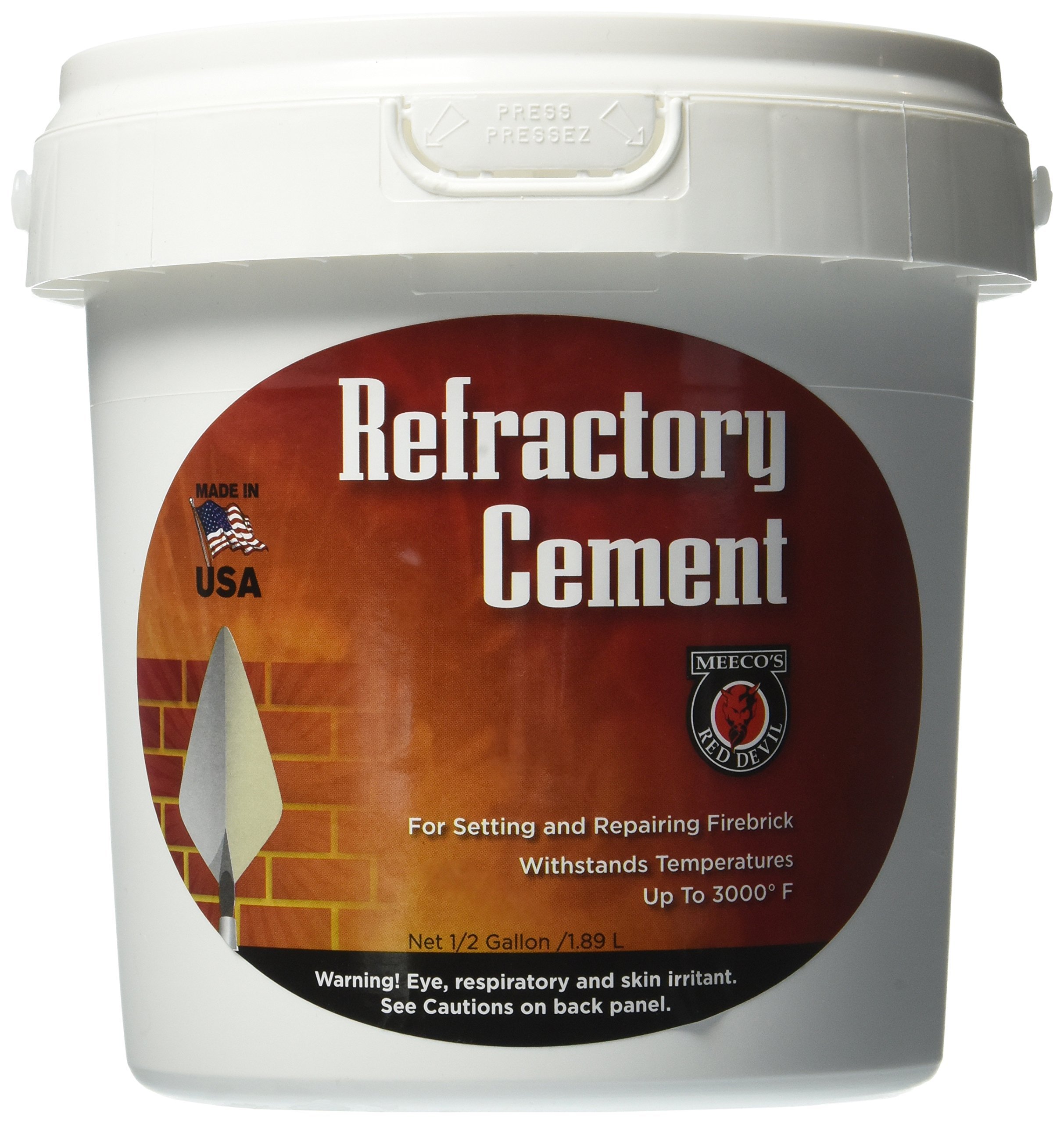 2 Pack MEECO'S RED DEVIL Refractory Cement - Indoor Use Only: Amazon ...