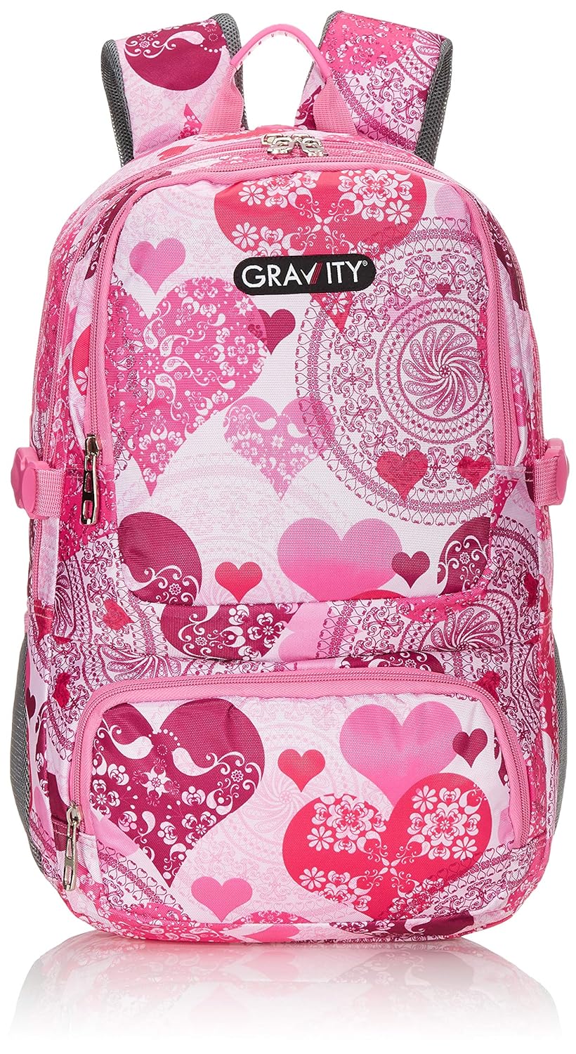Buy Gravity Fabric 34.5 Cms Pink School Backpack (Ghu07469) at Amazon.in