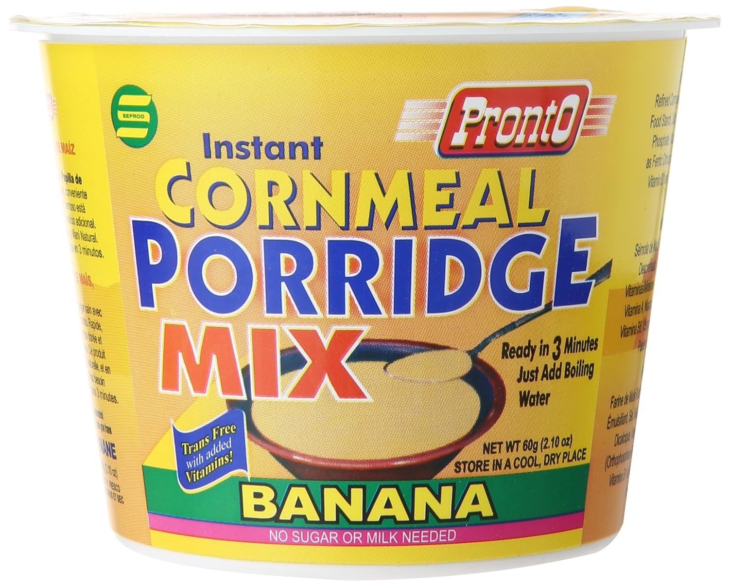 Amazon.com: Pronto Porridge Cup, Banana, 2.1 Ounce (Pack of 12 ...