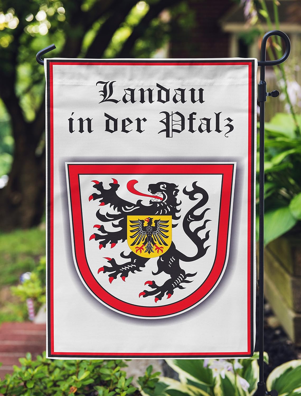 Amazon.com : Landau Germany Coat Of Arms Double Sided Garden Flag 12x19 ...