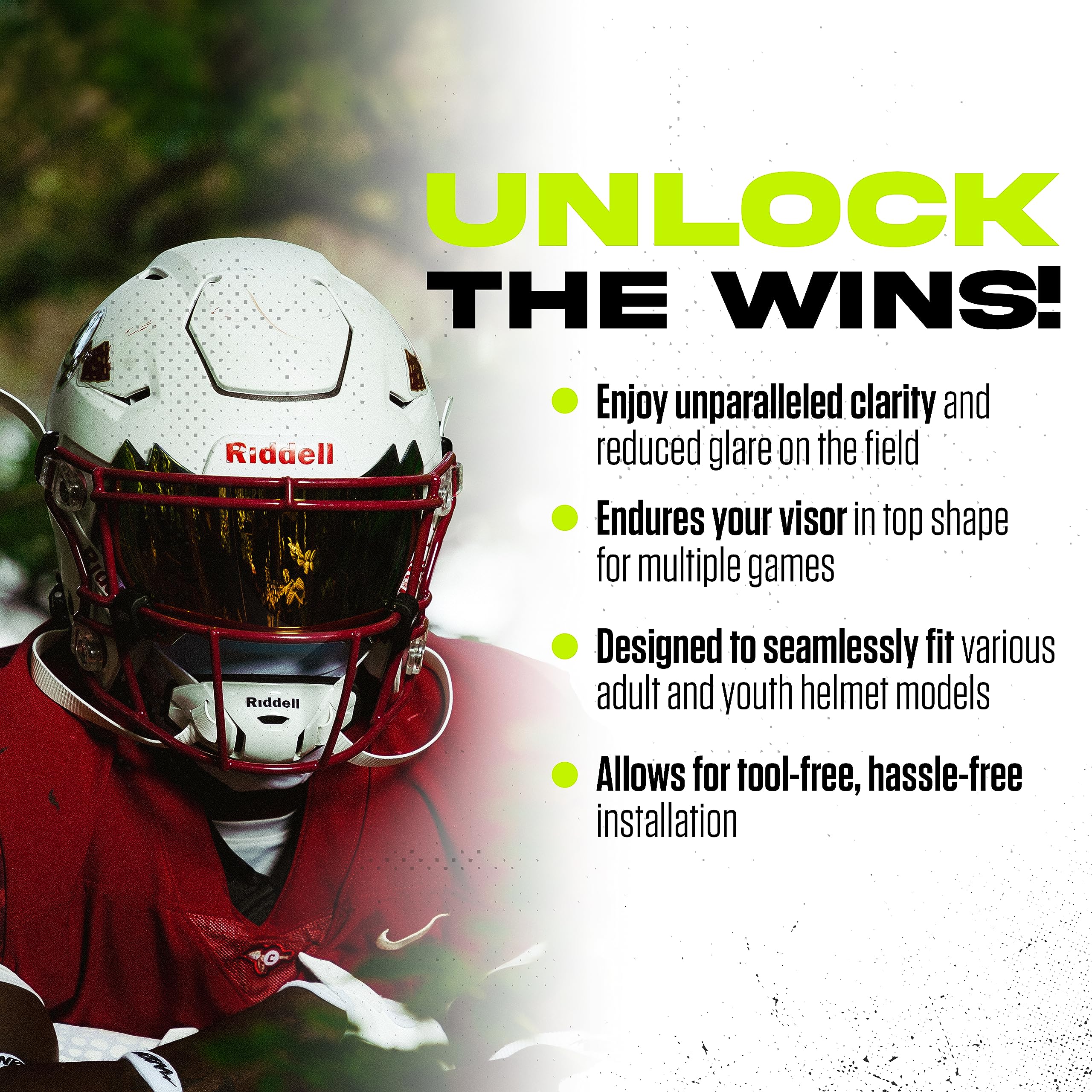 Snapklik.com : We Ball Sports Football Visor 3.0, Fits Adult & Youth ...