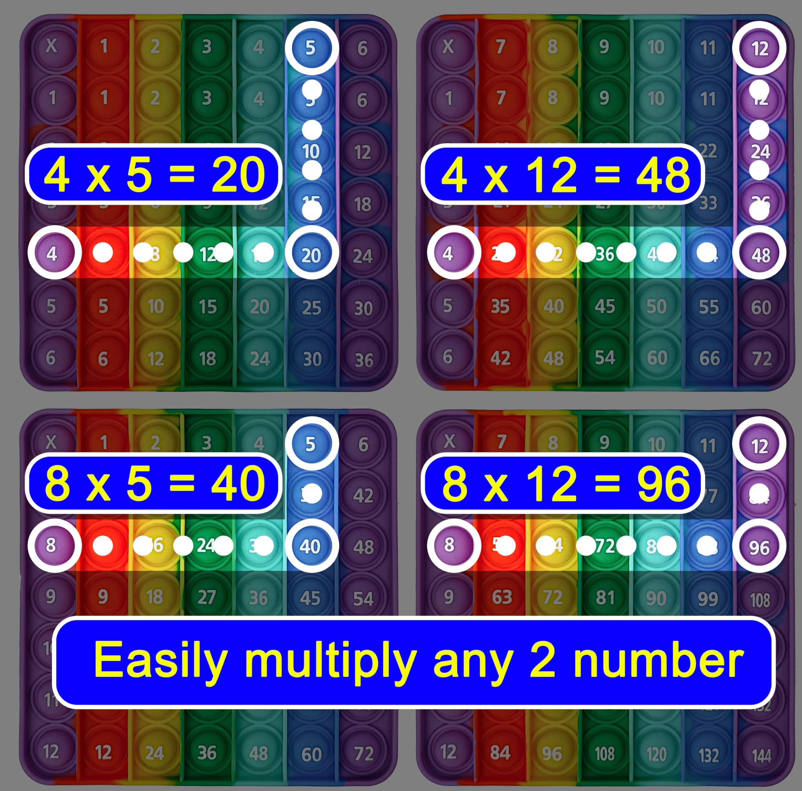 Snapklik.com : Proweber Multiplication Chart Math Games Pop Fidget Toys ...