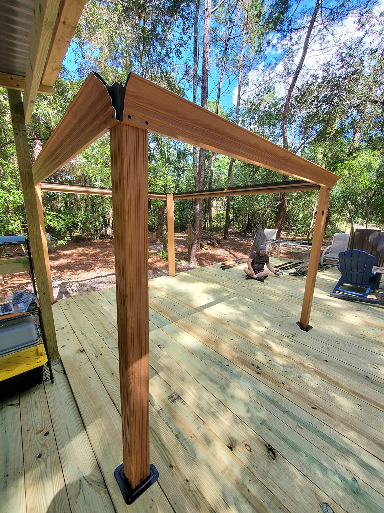 $65/mo - Finance Kozyard Apollo 12’x20’ Hardtop Gazebo, Wooden Coated ...