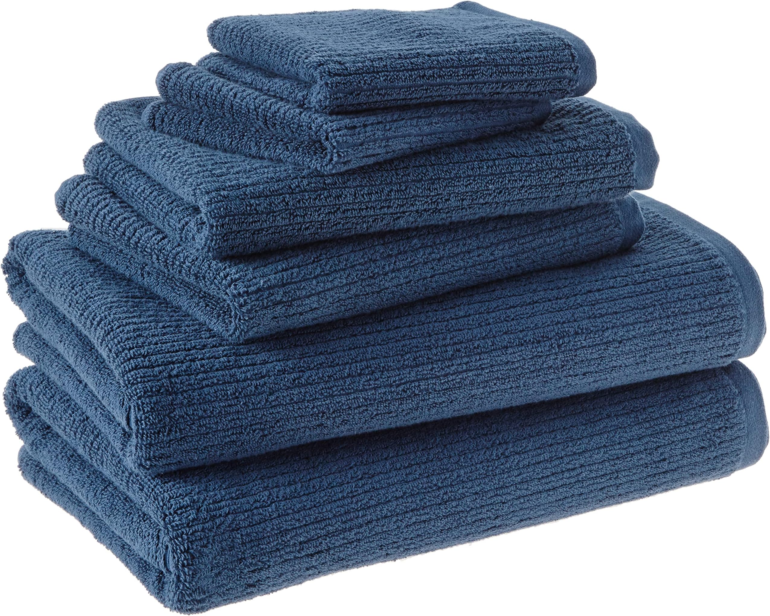 Amazon.com: Amazon Brand – Pinzon Organic Cotton Bathroom Towels, 6 ...