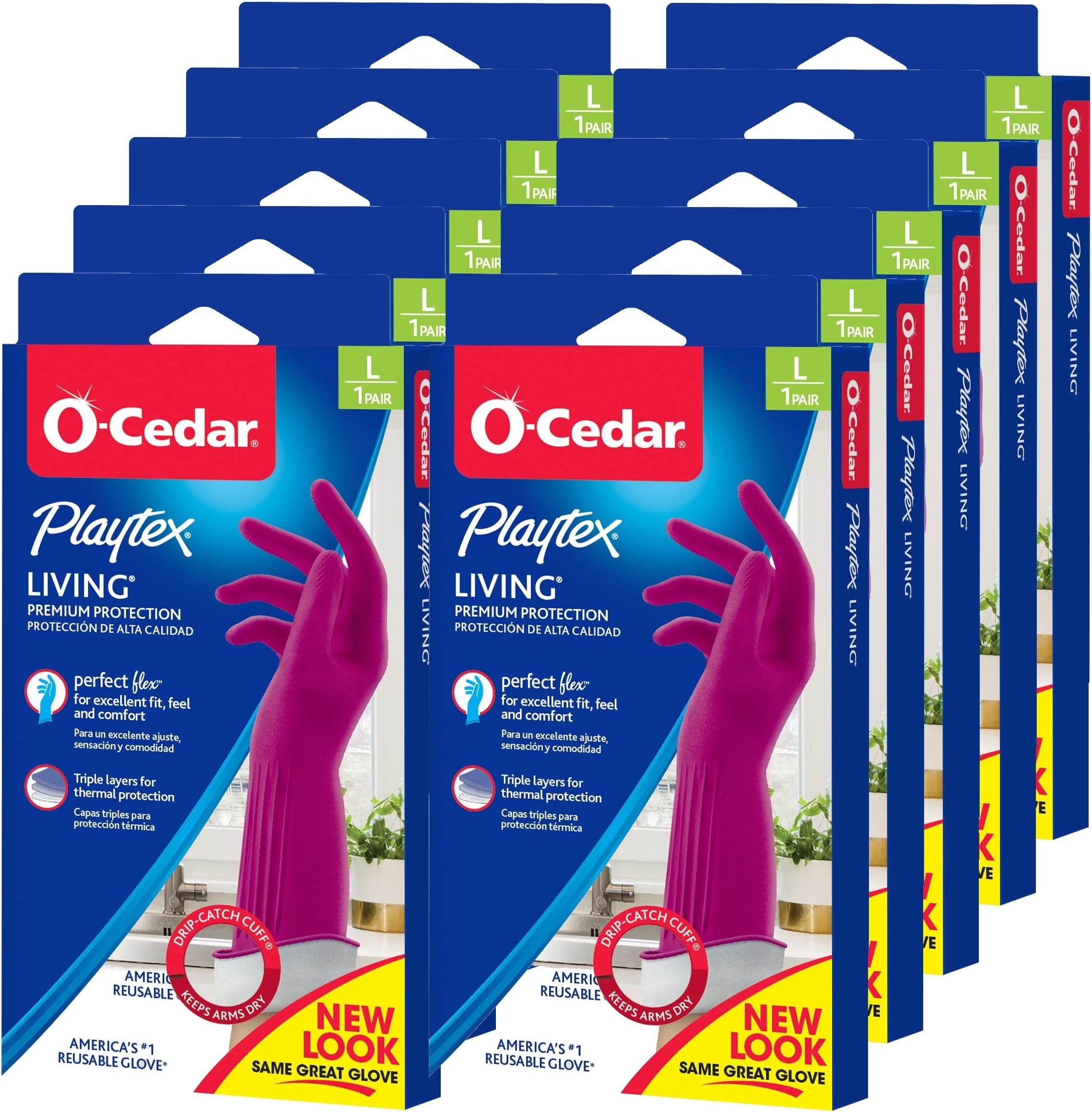 Amazon.com: Playtex Living Reuseable Rubber Cleaning Gloves (Medium, 4 ...