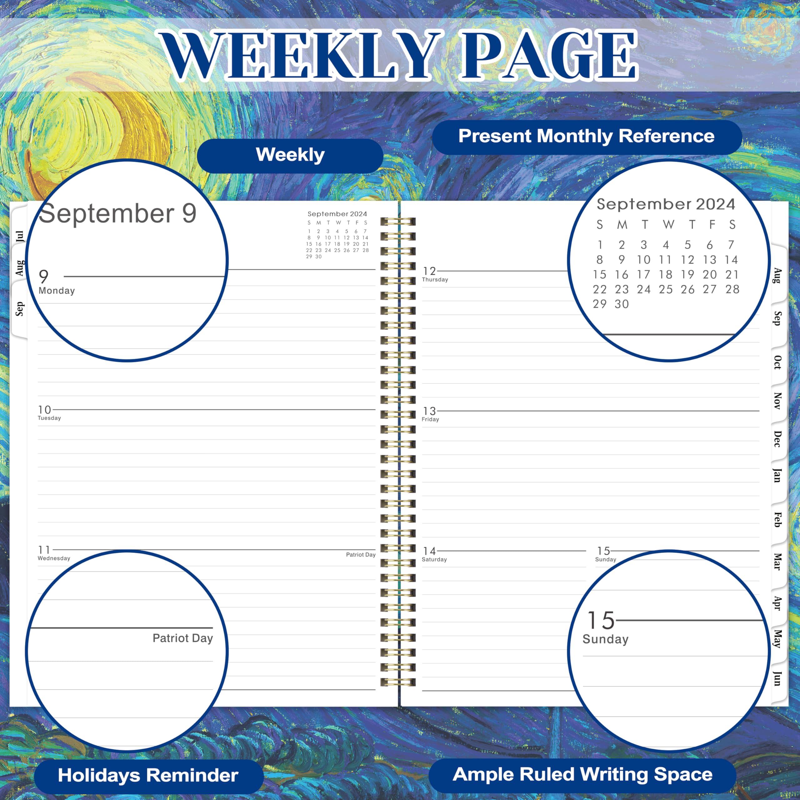 Snapklik.com : 2024-2025 Planner - 9 X 11 Planner Weekly And Monthly ...