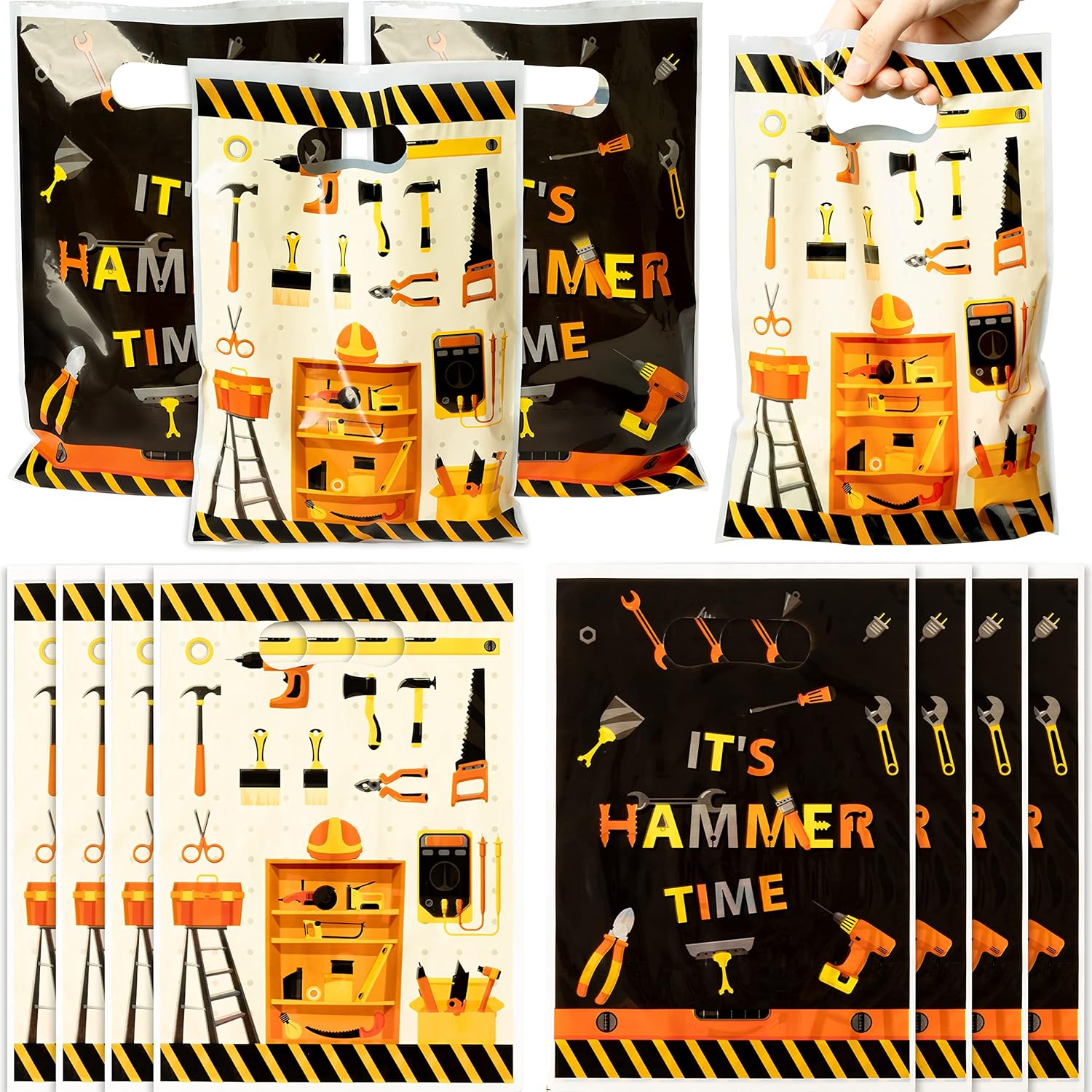 Amazon.com: 50Pcs Construction Party Favor Bag Construction Tool Goody ...