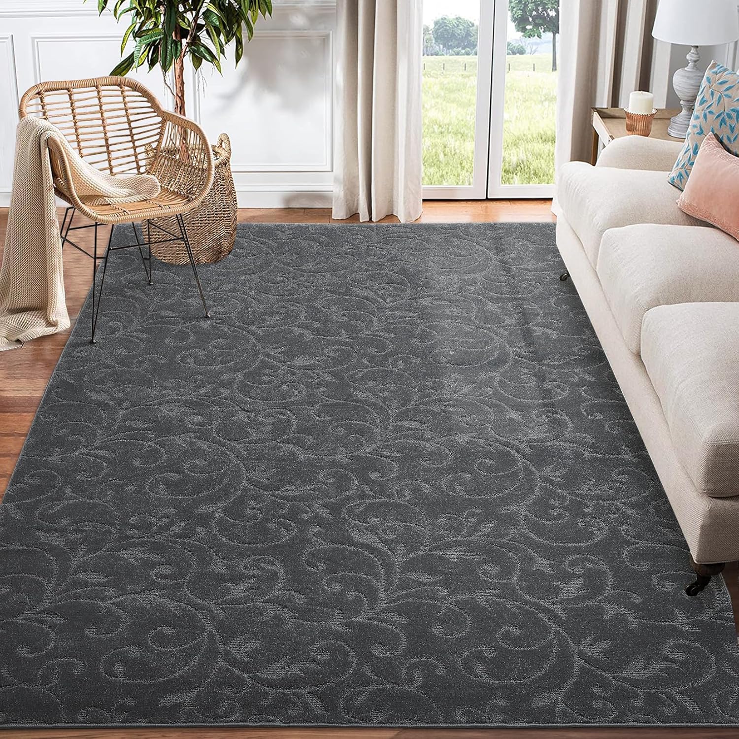 Amazon.com: MilleLoom Area Rugs 5x8 Solid Modern Rugs Thick Plush ...