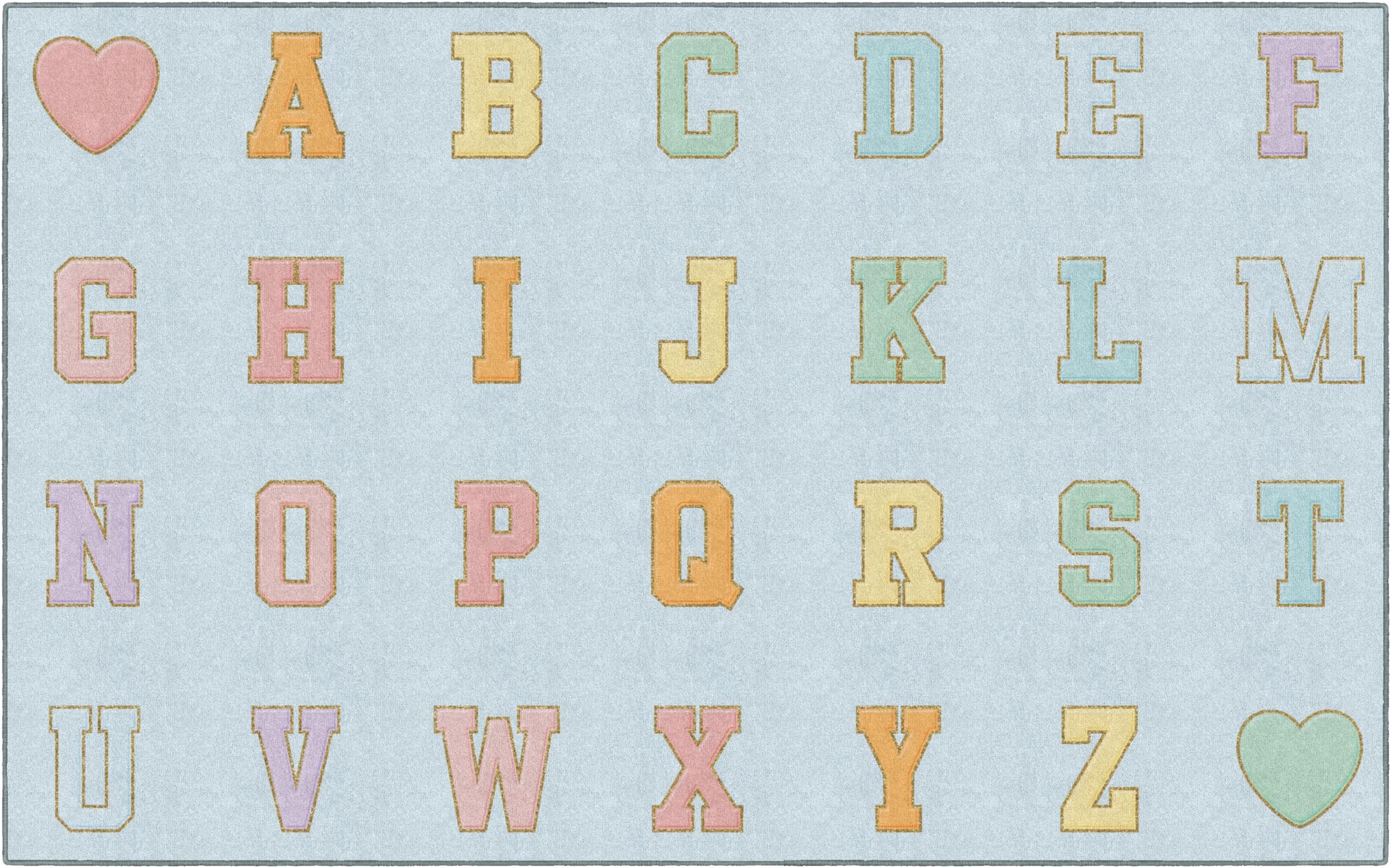 Amazon.com: Tiangrid 26 Alphabet Educational Area Rug Large Multicolor ...