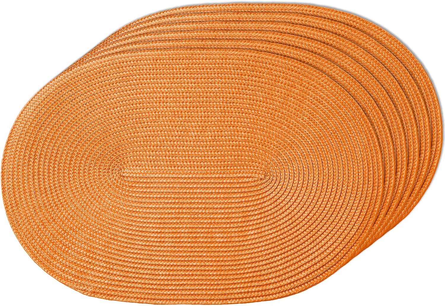 Amazon.com: FunWheat Oval Braided Placemats Set of 6 Table Mats for ...