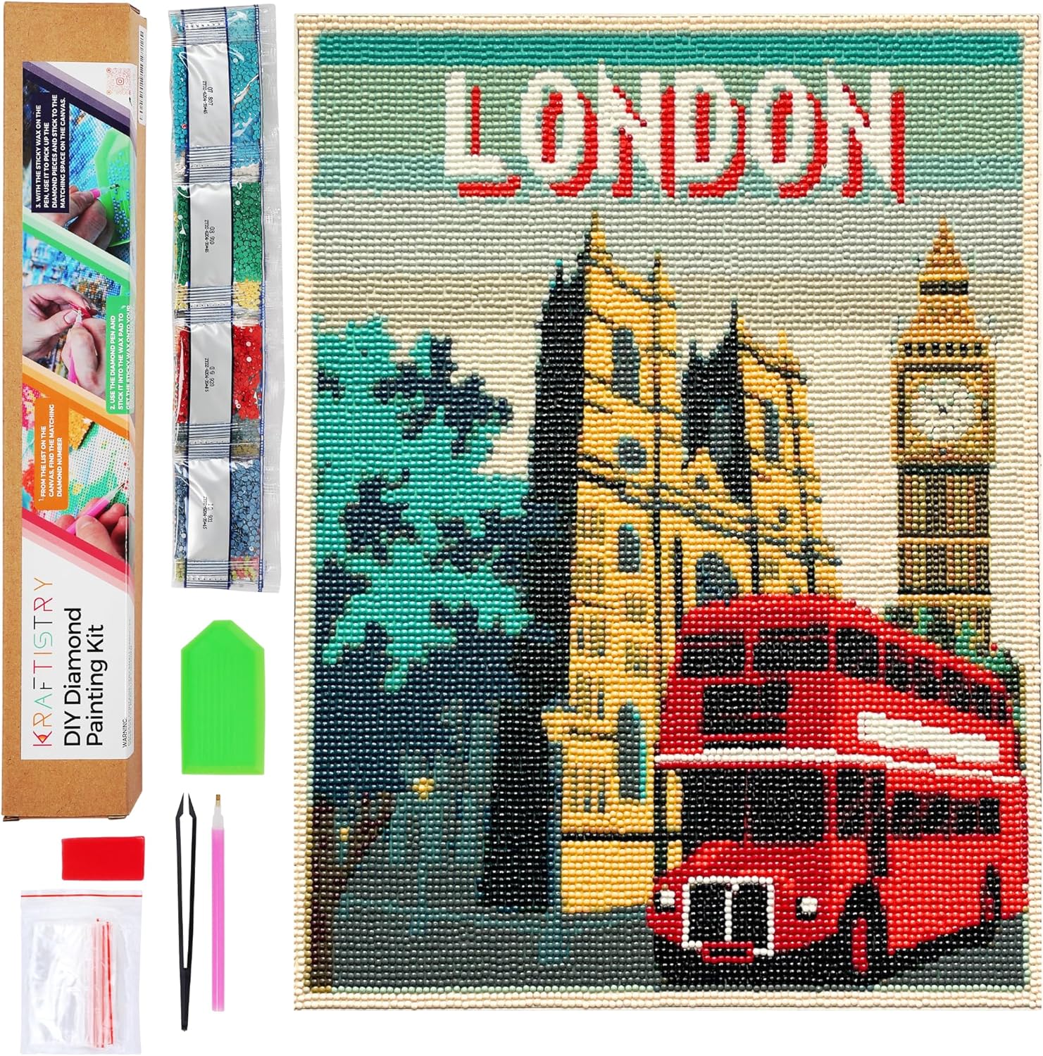 Amazon.com: Kraftistry 5D Diamond Painting Kits for Adults - Diamond ...