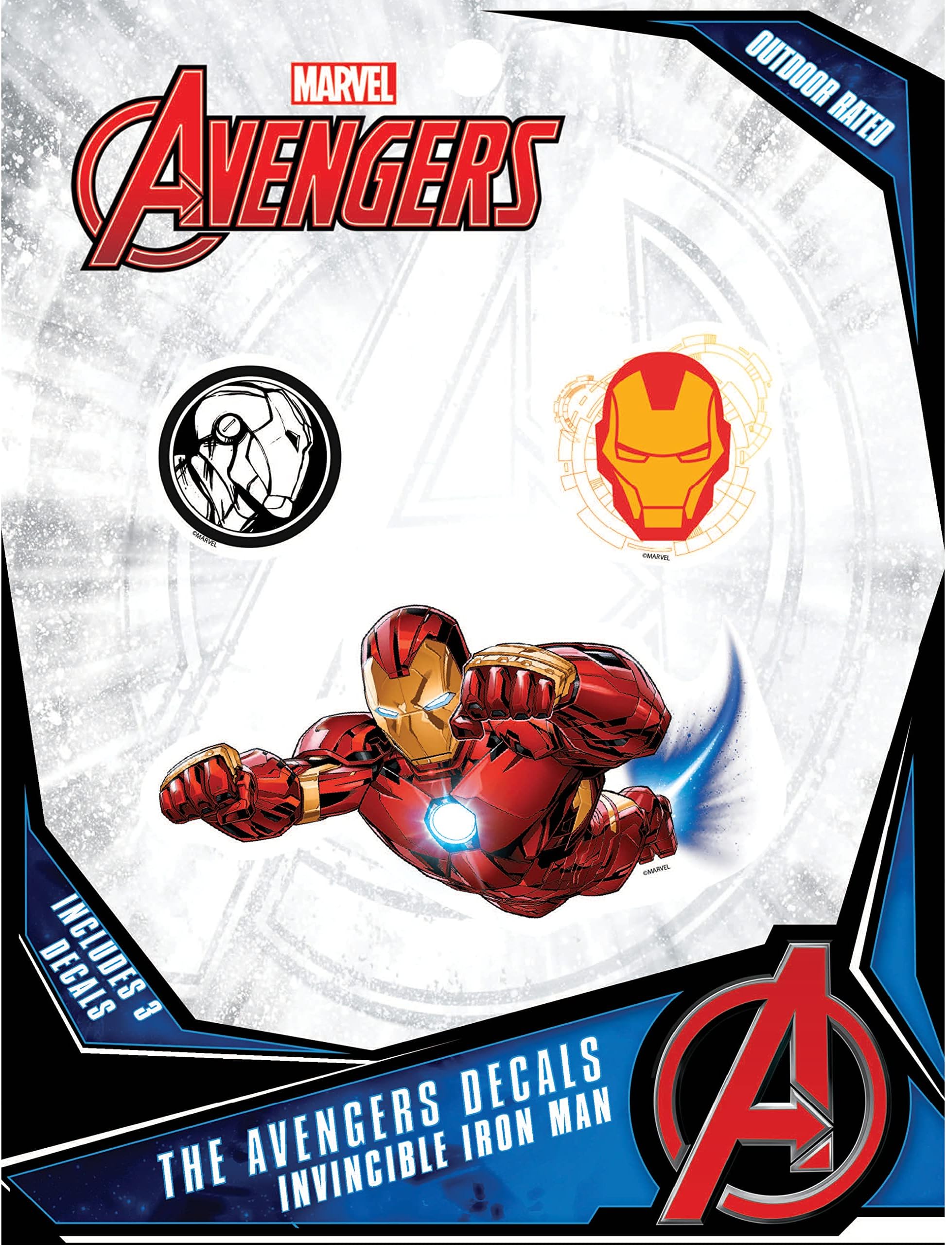 Amazon.com - Marvel Iron Man Vinyl Decals - Set of 3 Outdoor Rated ...