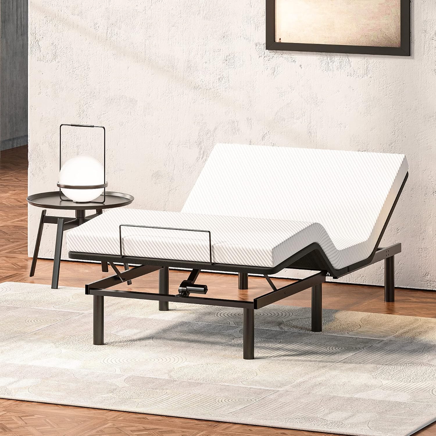 Amazon.com: koorlian ‎King XL Adjustable Bed Frame, Stand-Alone Bed ...
