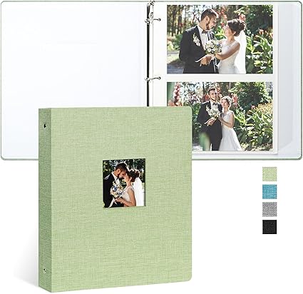 Amazon.com: Vienrose Photo Album Self Adhesive 3 Ring Binder Photo ...