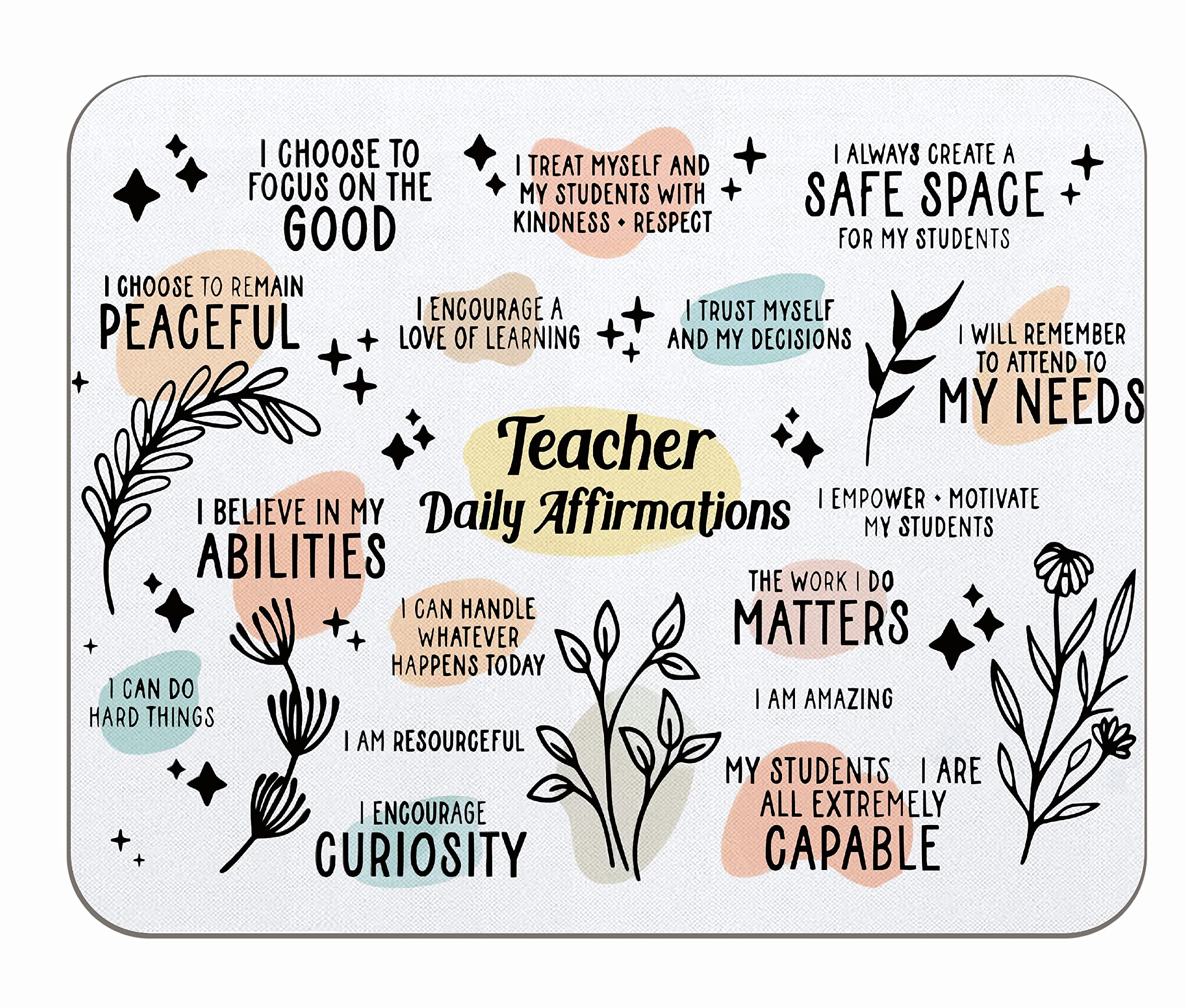 Amazon.com: OFlich Boho Teacher Daily Affirmations Inspirational Quotes ...