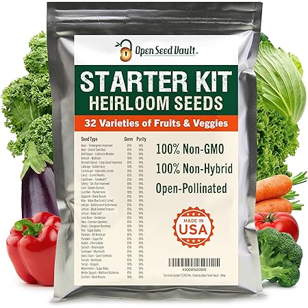 Amazon.com : Open Seed Vault 15,000 Heirloom Seeds Non GMO Organic for ...