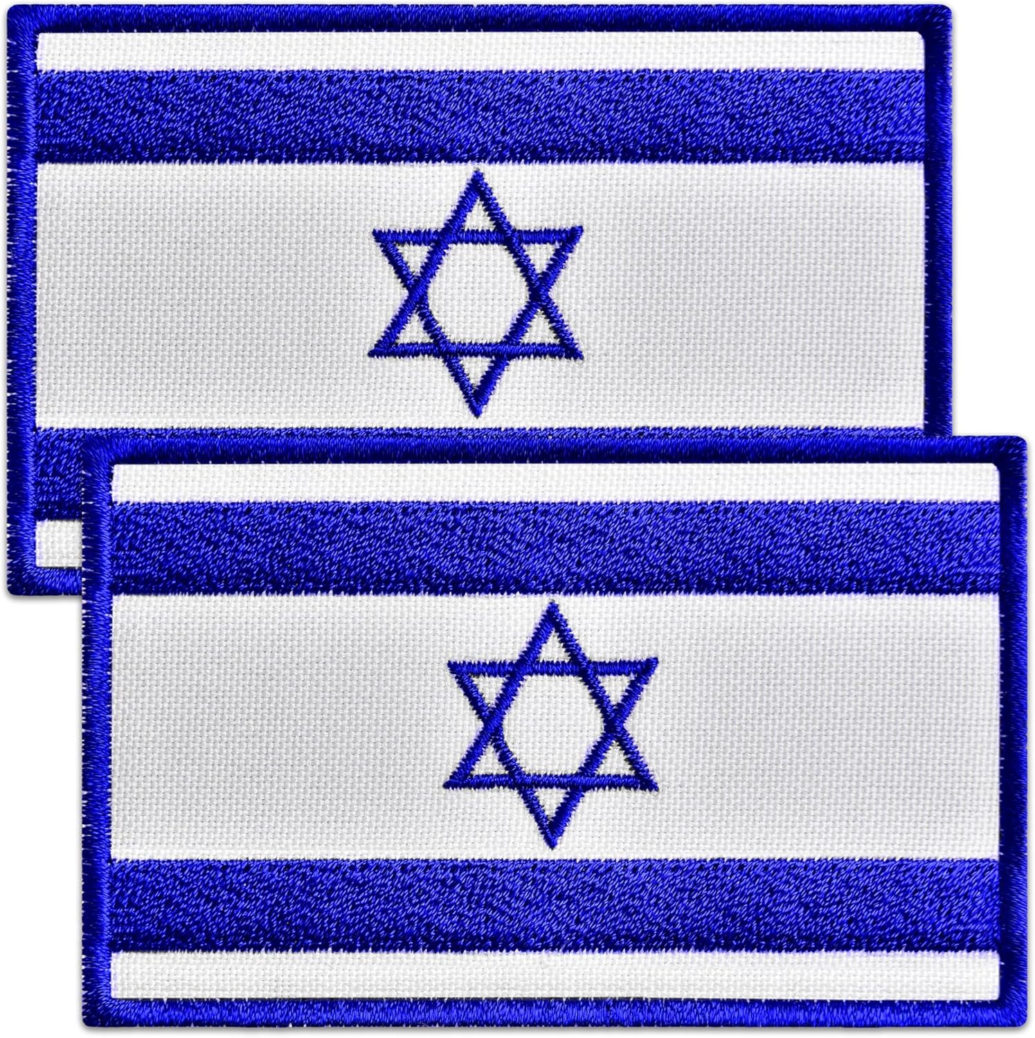 Amazon.com: Bluyellow 2Pcs Israel Flag Patch, Embroidered Hook and Loop Military Morale Tactical ...