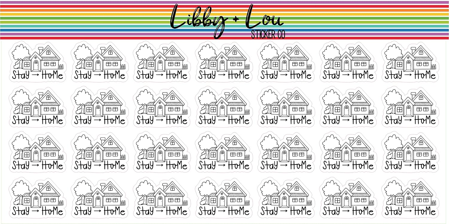 Amazon.com: Stay Home Planner Sticker| Libby and Lou Sticker Co ...