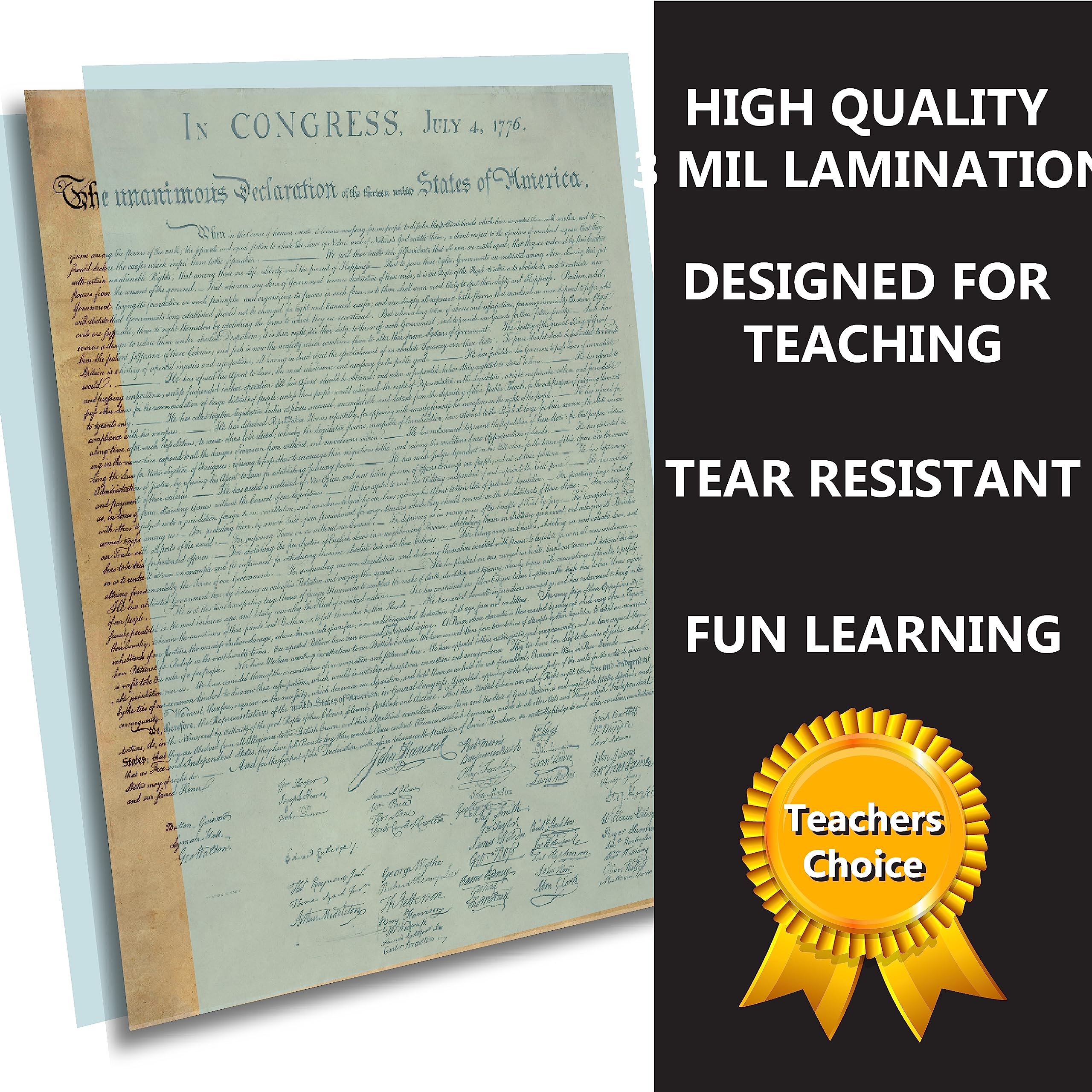 Snapklik.com : Declaration Of Independence Poster 18x24 LARGE Classroom ...