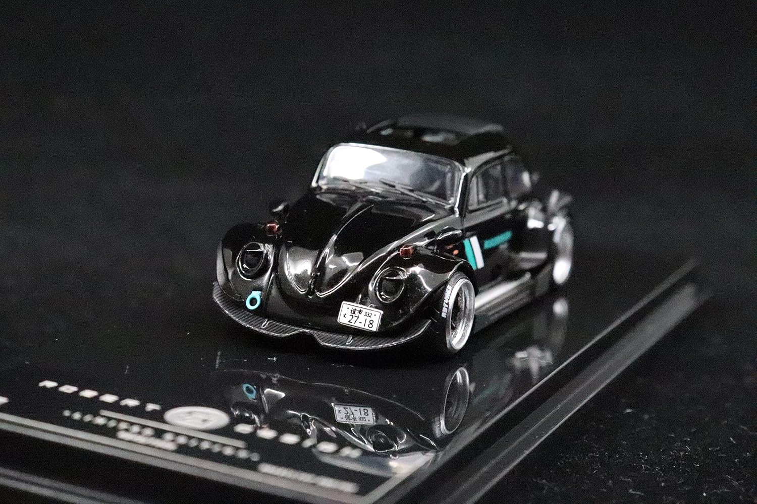 Amazon | Robert Design Models 1/64スケール カーモデル RWB ビートル ブラック Rob3デザイン ...