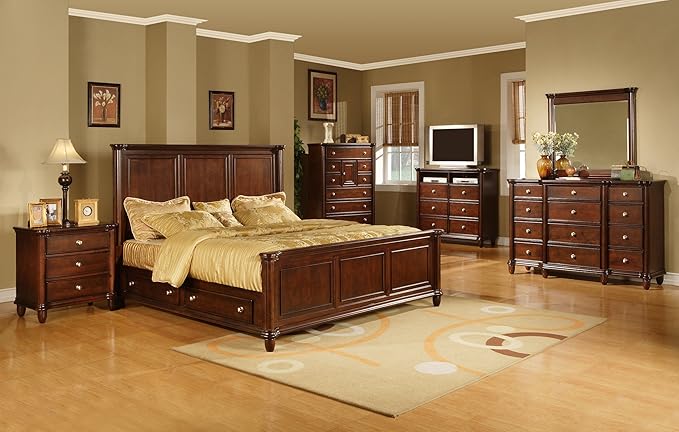 Amazon.com: Elements International Hamilton Bedroom Set with Optional ...