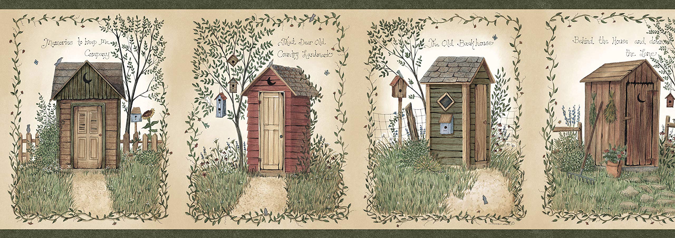Country Outhouse Wallpaper Primitive Country Outhouse Wallpaper