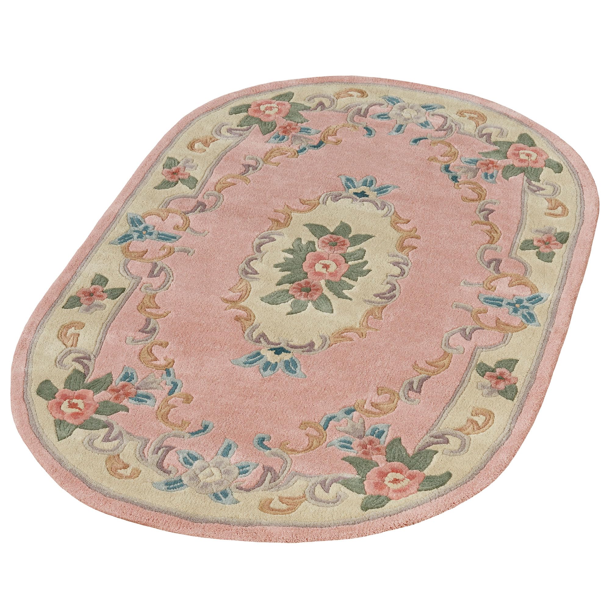 Amazon.com: Traditional Floral Serena Aubusson II Oval Area Rug | 3 ...