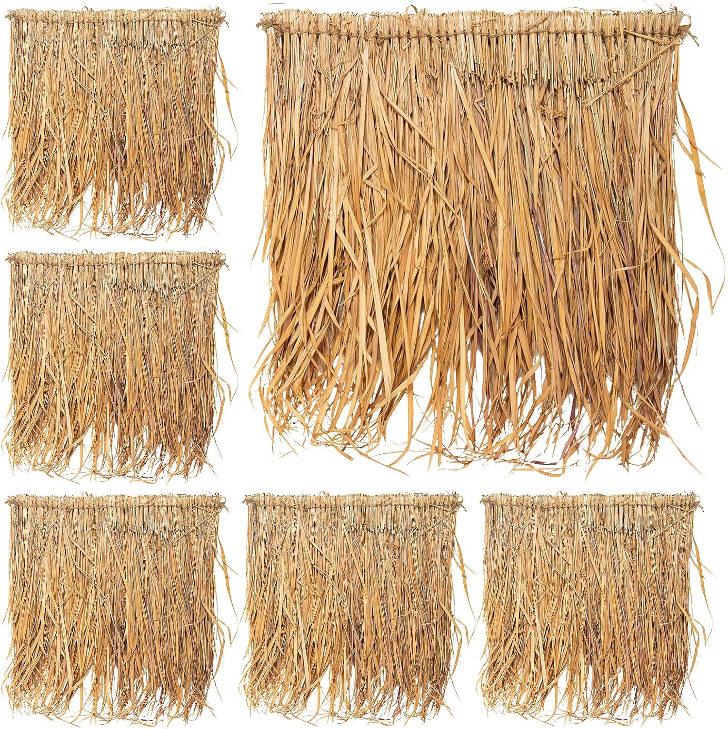 6 piezas de techo de paja mexicana, rollos de paja de palma natural ...