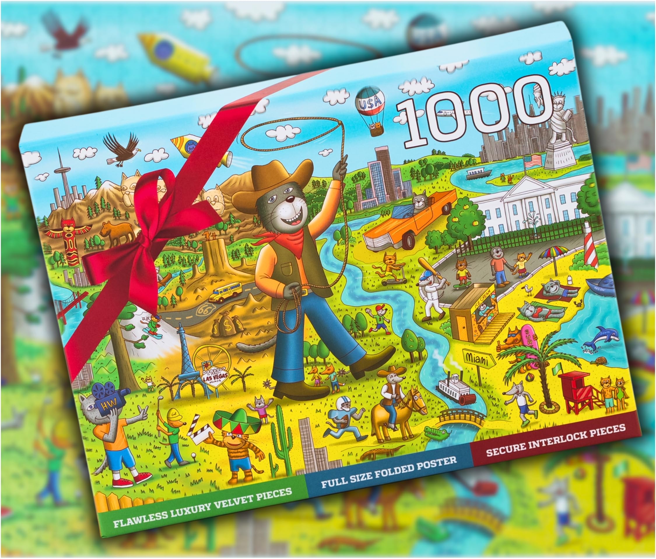 Pawsome America by Gerjato | 1000 Piece Puzzle for Adults, Family and ...